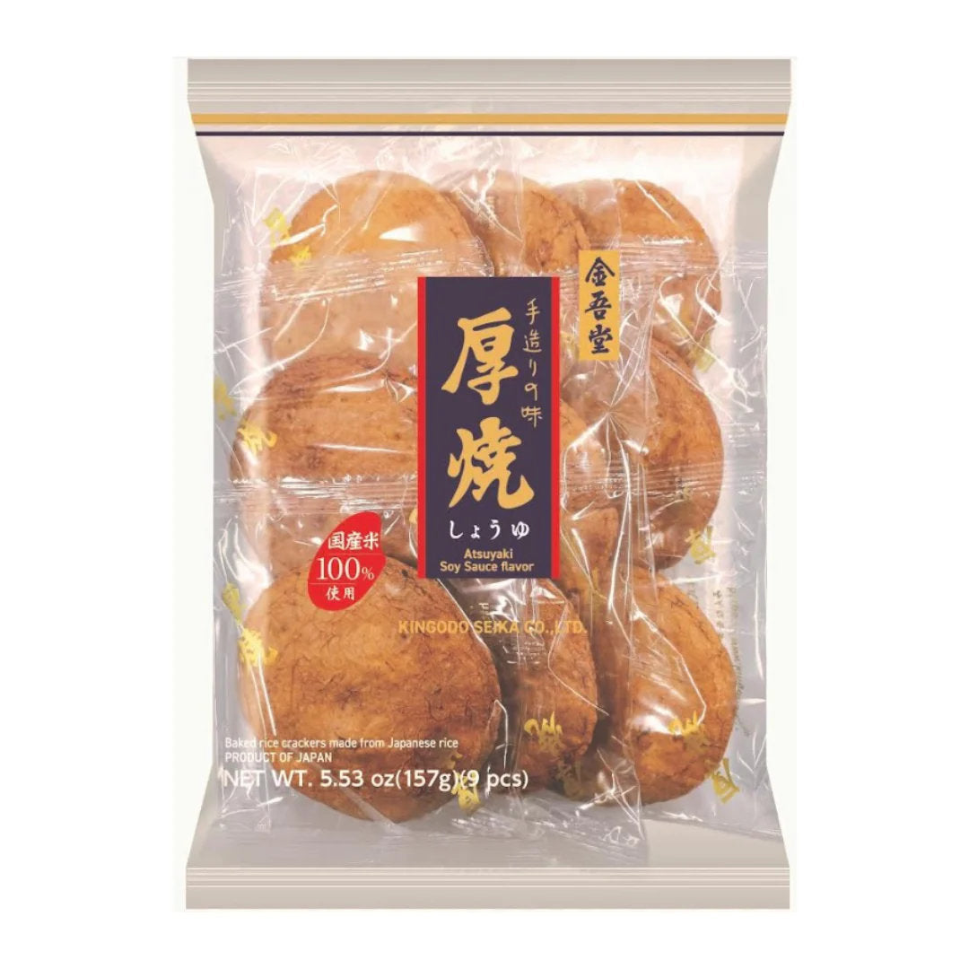 Atsuyaki Soy Sauce Rice Crackers 157g – MYCONBINI